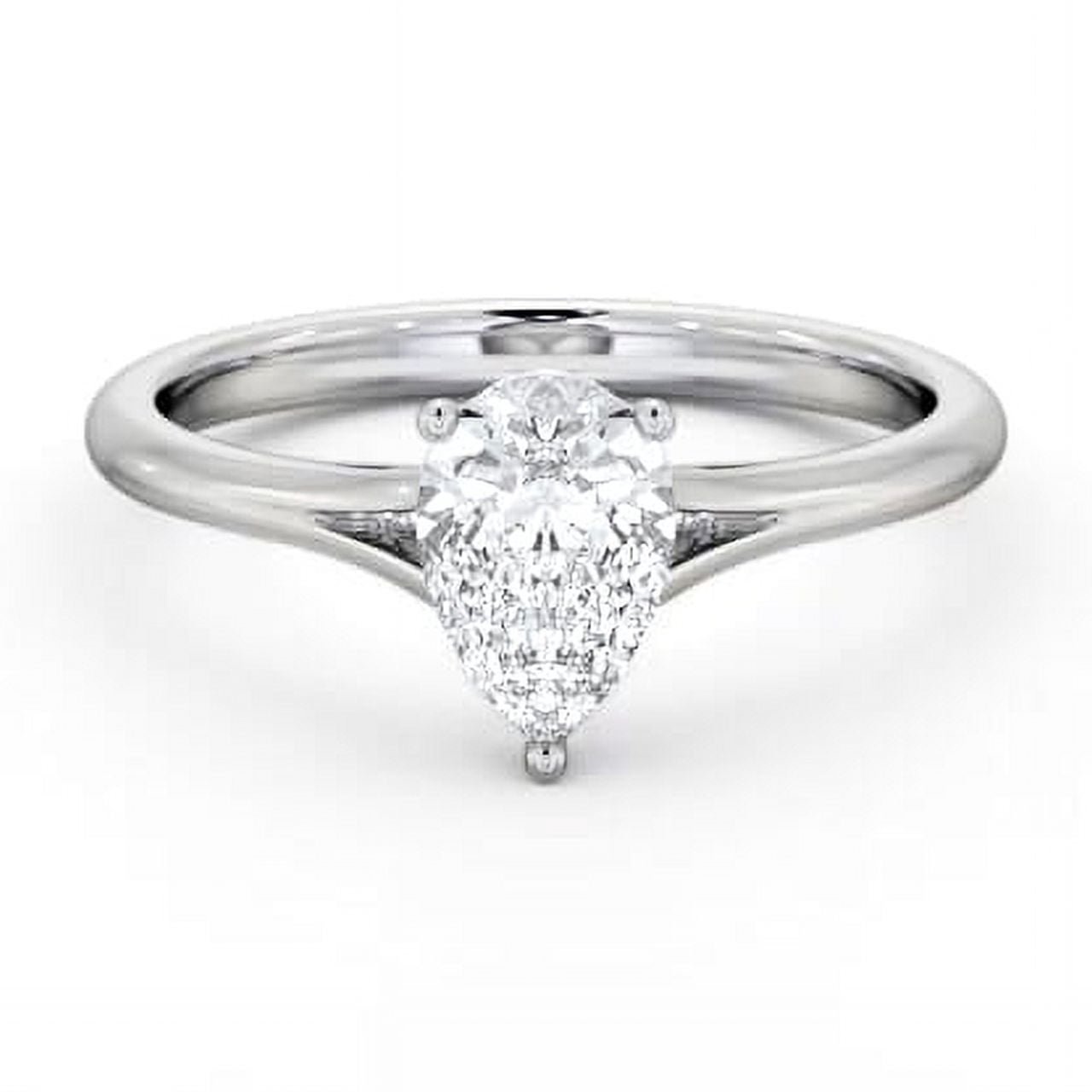 Elise Jewel 14K White Gold Plated Diamond Ring - Pear Cut Excellent 1.7 ...