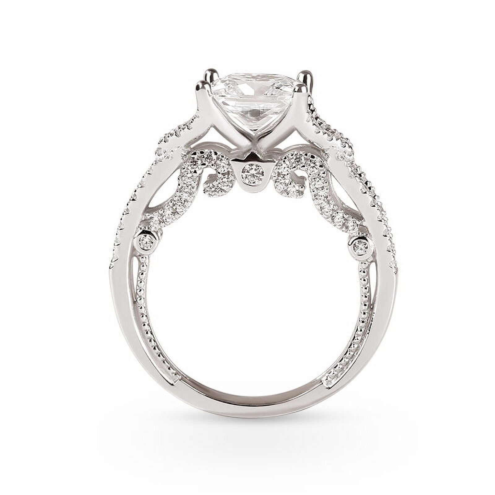 Elise Jewel 14K White Gold Plated Diamond Ring - Princess Cut Excellent ...