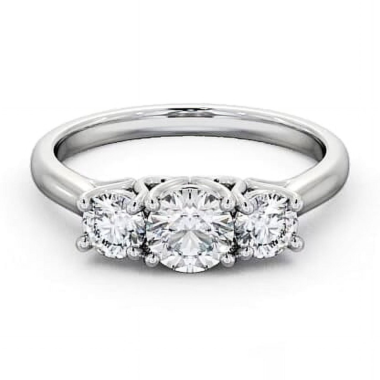 Elise Jewel 14K White Gold Plated Diamond Rings - Brilliant 1.5 Ct ...