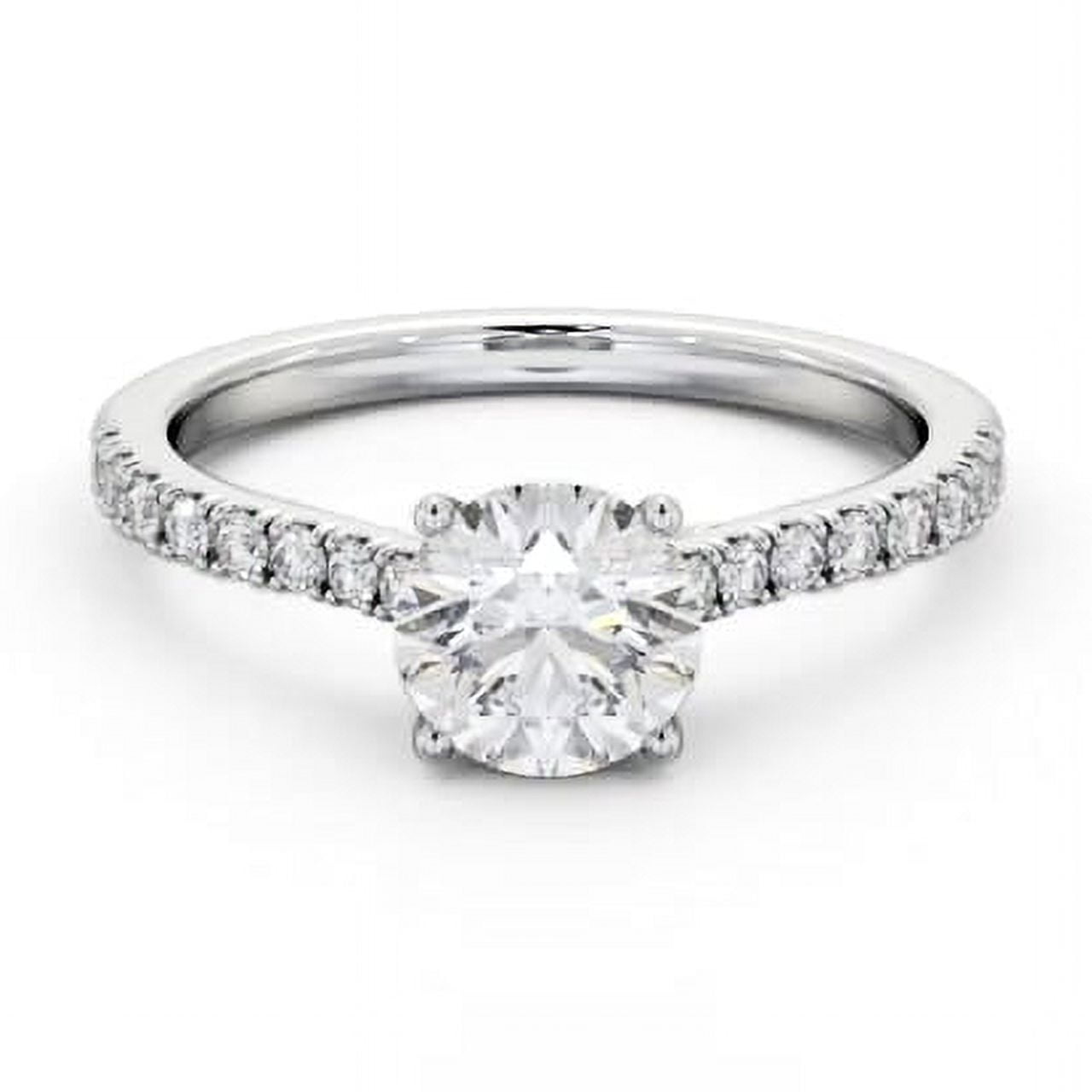 Elise Jewel 14K White Gold Plated Engagement Ring - Prong Set 1.7 Ct ...