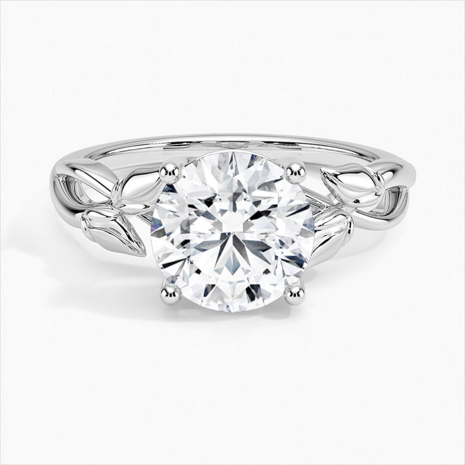 Elise Jewel 14K White Gold Plated Ring - 1.87 Ct Round Cut Diamond Ring ...