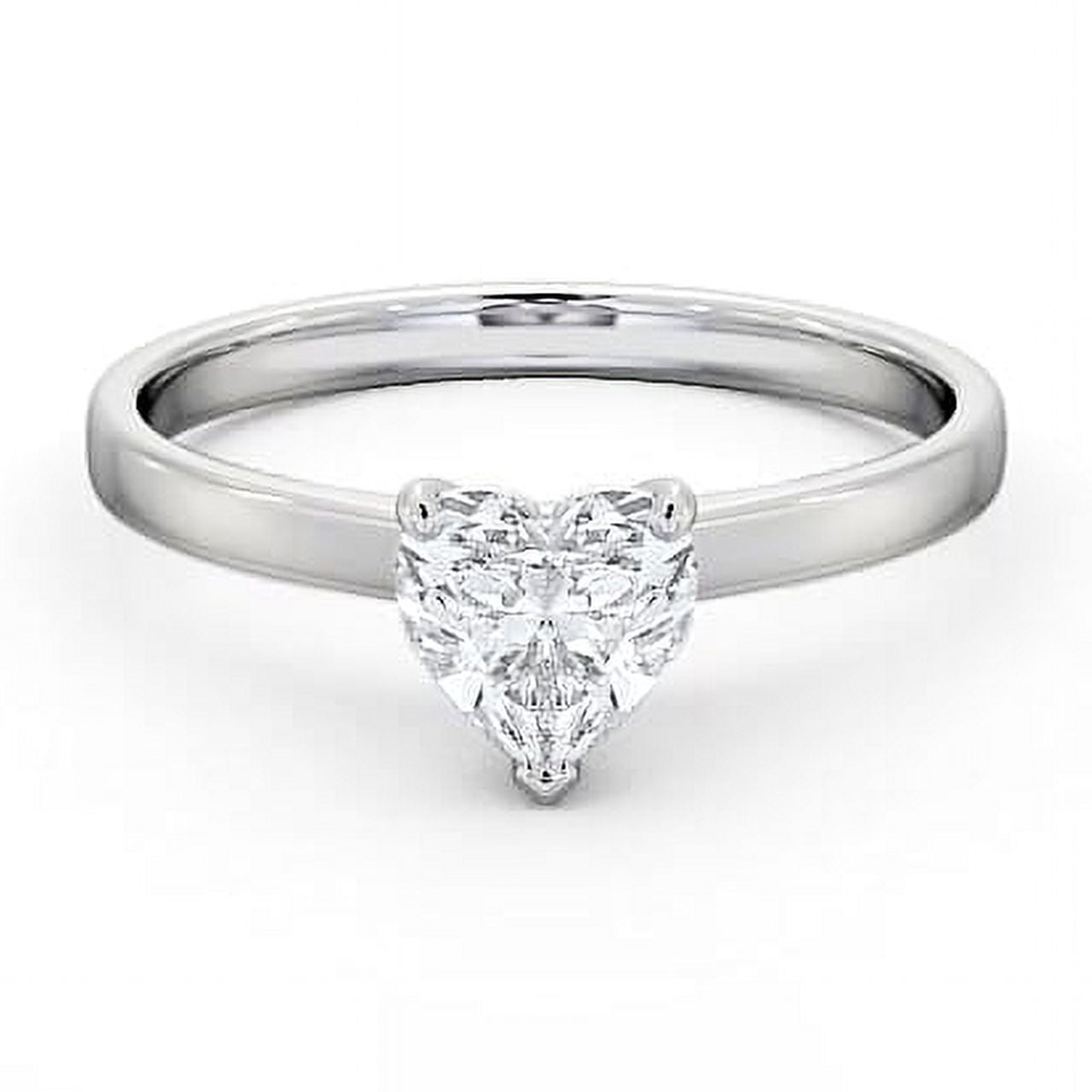 Elise Jewel 14K White Gold Plated Ring - 2 Ct Oval Cut 3-Prong Diamond ...