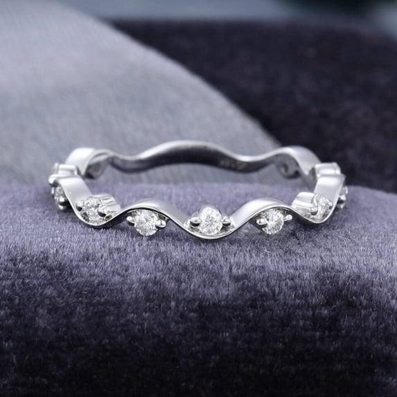 Elise Jewel 14K White Gold Plated Ring for Gift - 0.5 Ct Lab Diamond ...