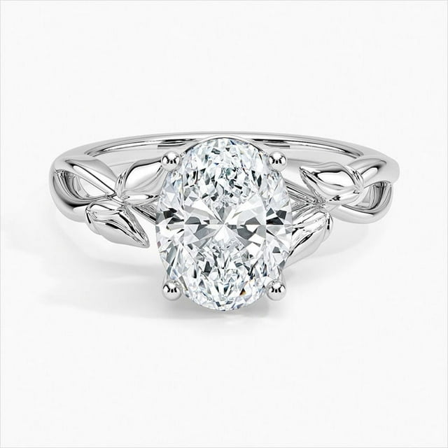 Elise Jewel 14K White Gold Plated Rings - 2.08 Ct Oval Cut Diamond Ring ...