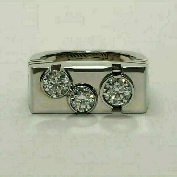 Elise Jewel 14K White Gold Plated Rings Gifts - 1.2 Ct Round Cut ...