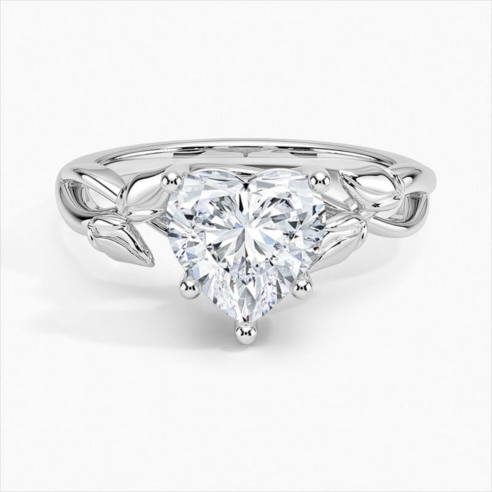 Elise Jewel 14K White Gold Plated Rings Gifts - 1.68 Ct Heart Cut ...