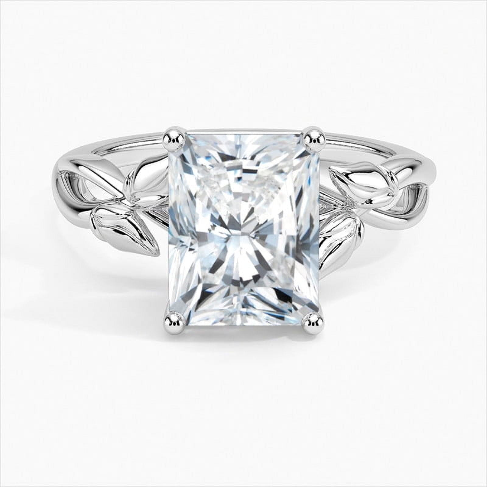 Elise Jewel 14K White Gold Plated Rings Gifts - 1.97 Ct Radiant Cut ...