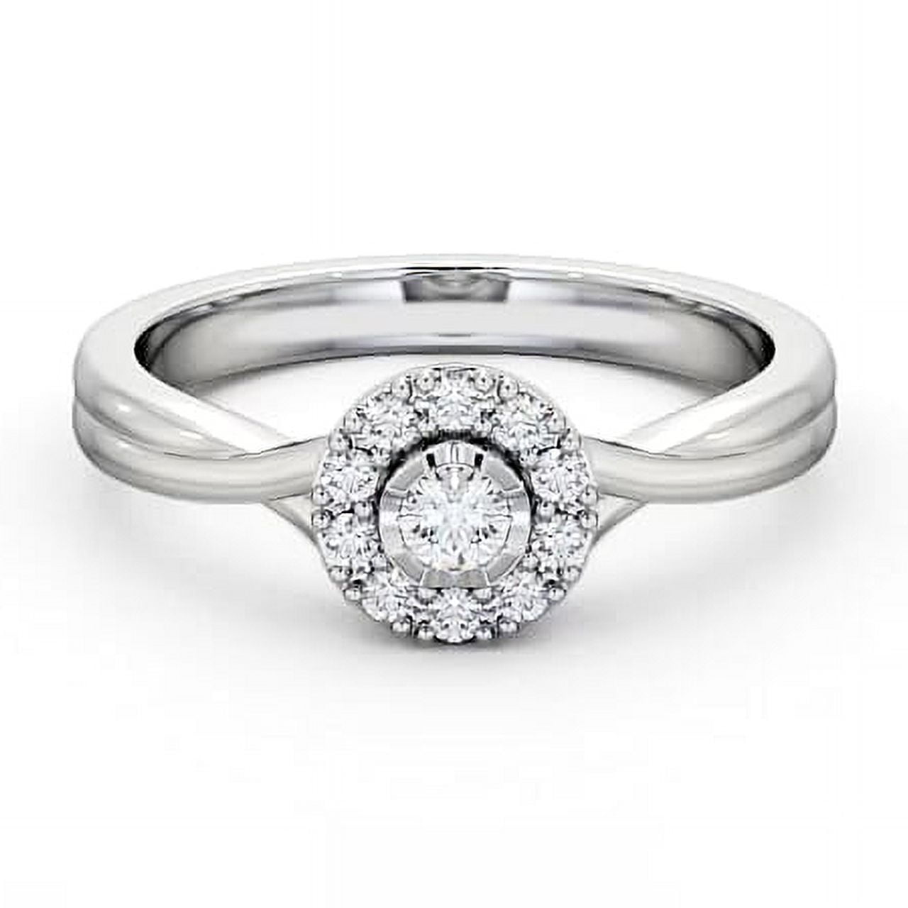 Elise Jewel 14K White Gold Plated Rings - Round Cut 0.7 Ct Diamond ...
