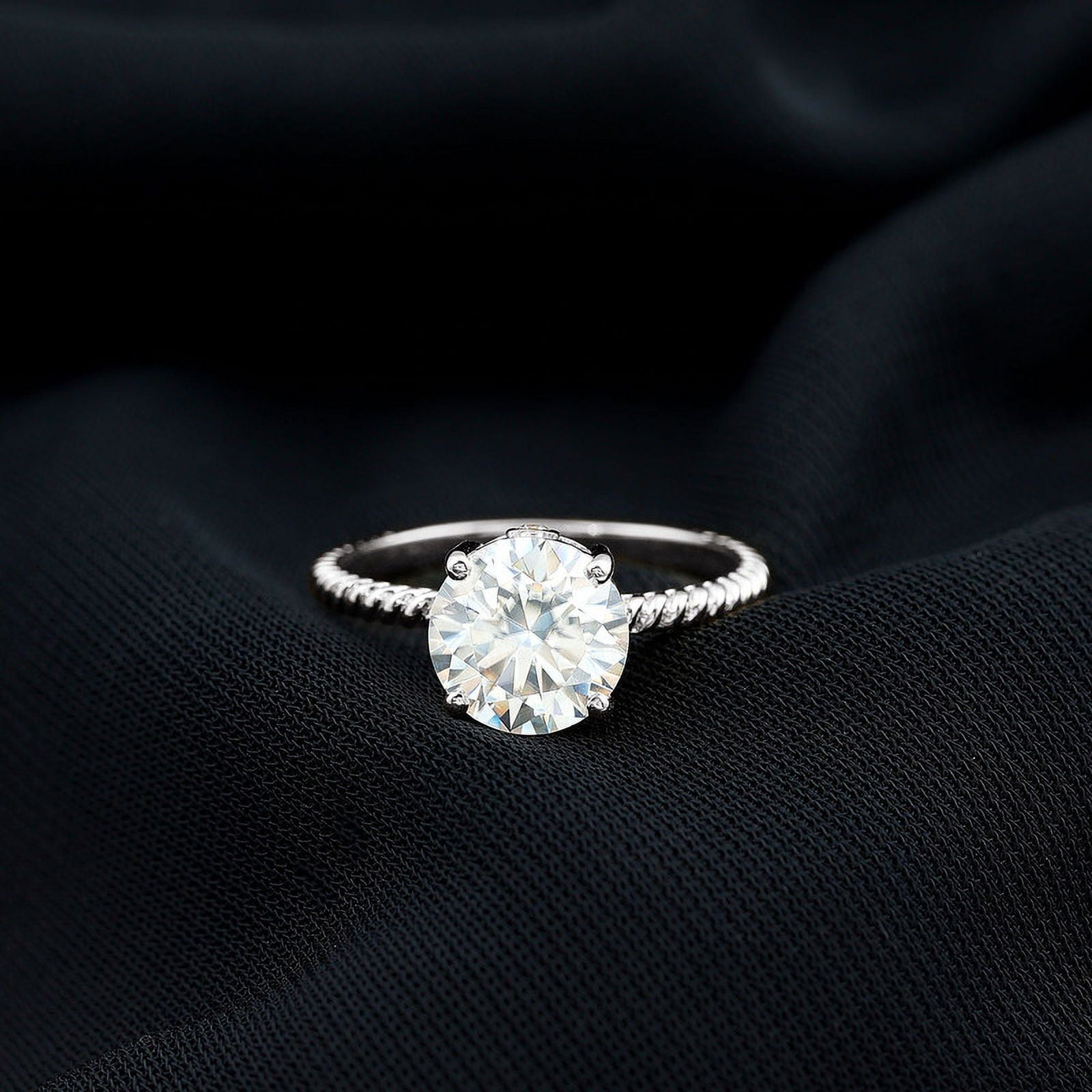Elise Jewel 14K White Gold Plated Solitaire Rings - 2.3 Ct VVS1/D Round ...