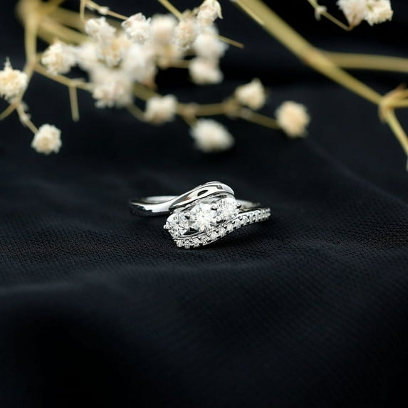 Elise Jewel 14K White Gold Plated Wedding Rings - 2.20 Ct Round Cut ...