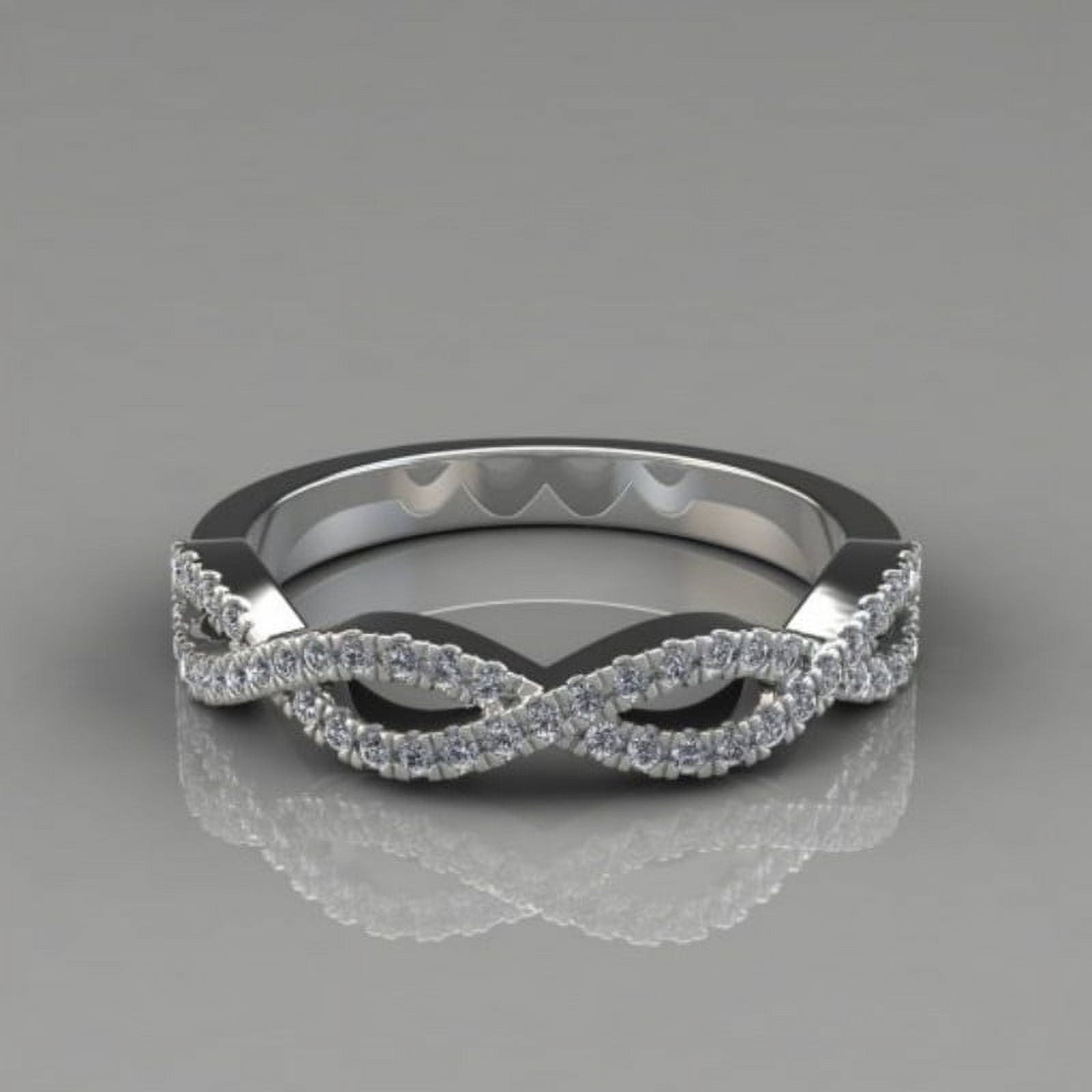 Elise Jewel 14k White Gold Ring Clearance - 0.4 Ct VVS1/D Round Cut Lab ...