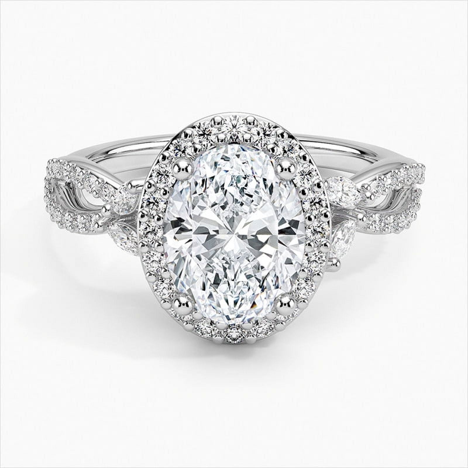 Elise Jewel 2.02 Ct Excellent Oval Cut Diamond Ring - Crafted in 14K ...