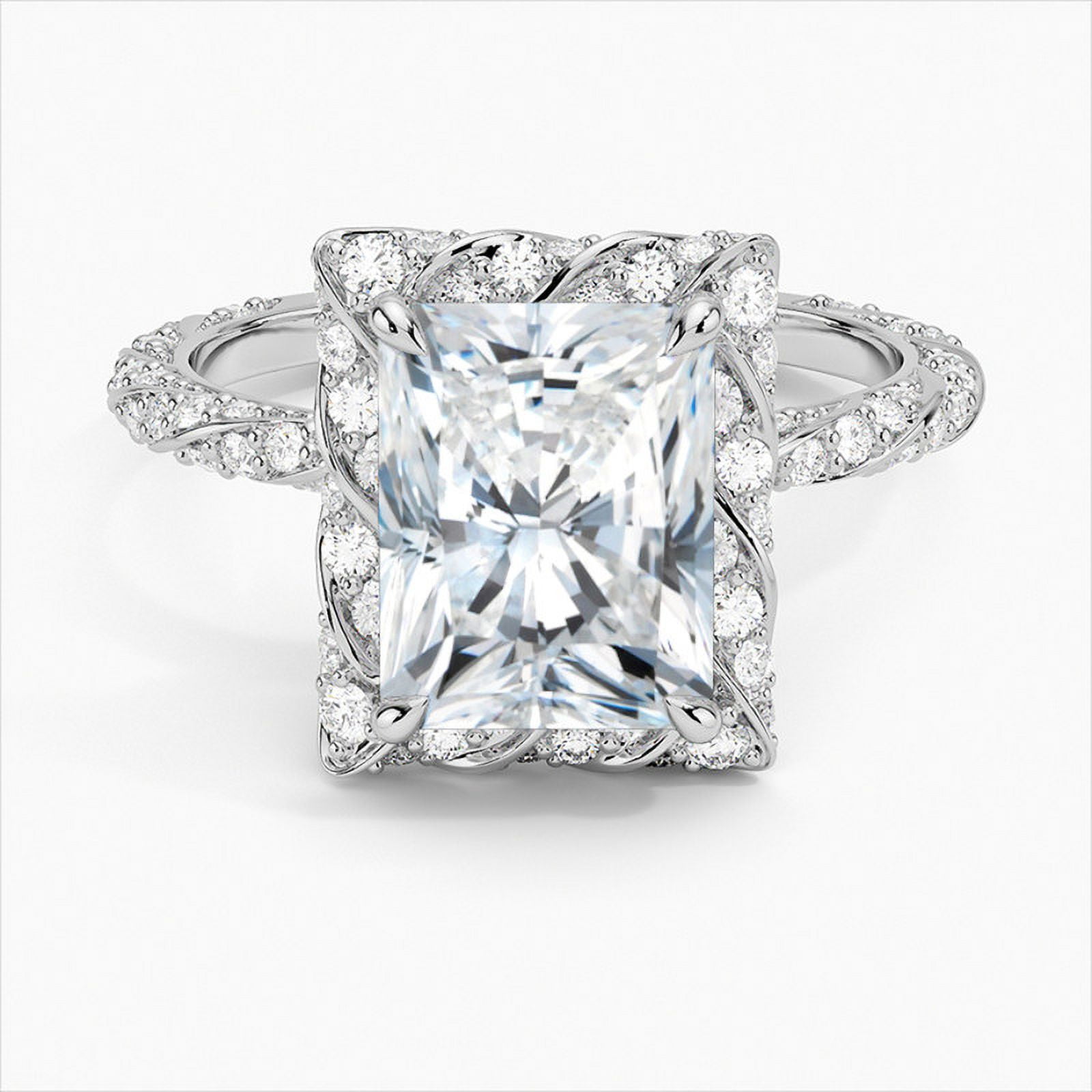 Elise Jewel 2.02 Ct Excellent Radiant Cut Diamond Ring - Crafted in 14K ...