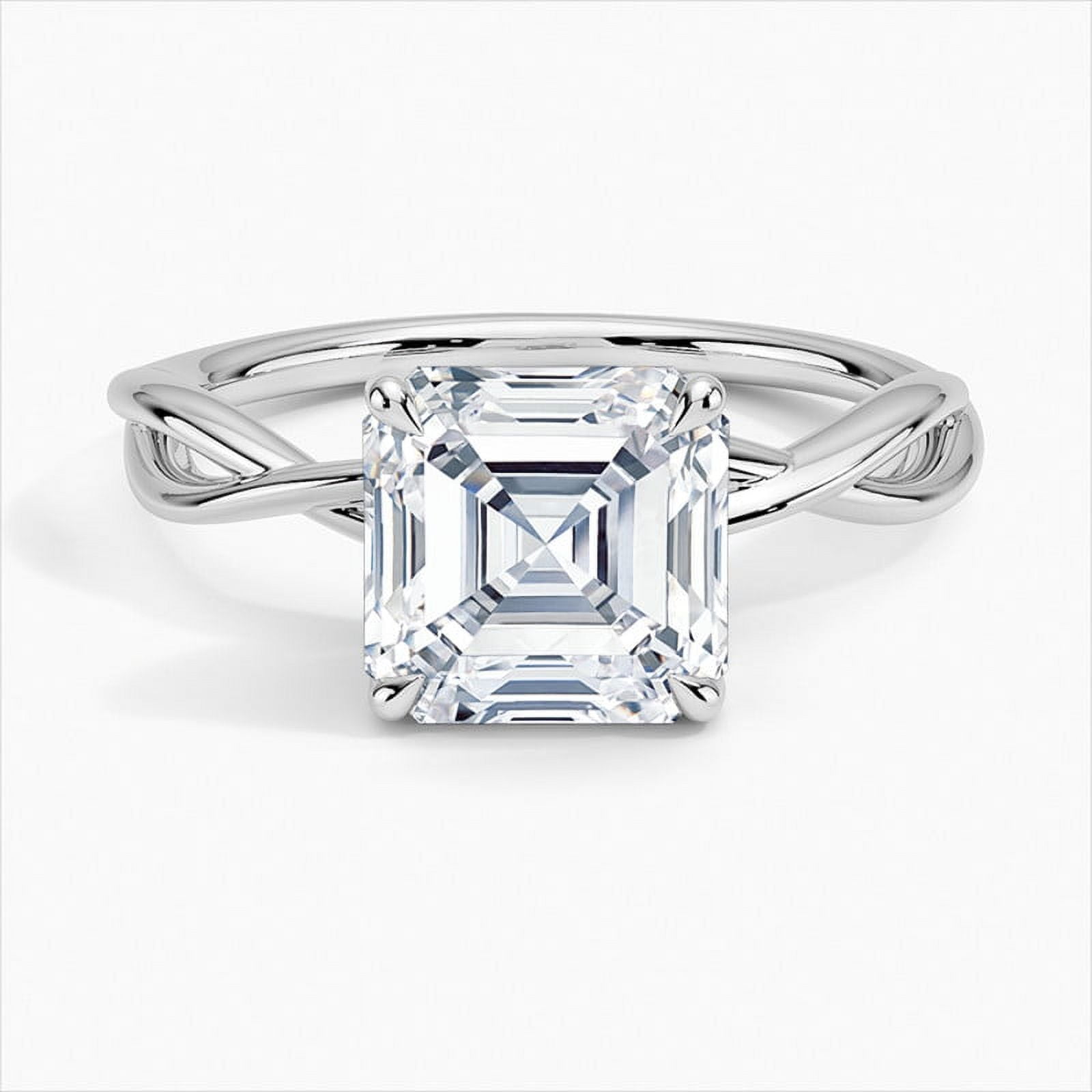 Elise Jewel 2.04 Ct VVS1/D Asscher Cut Lab Created Diamond Ring - 14K ...