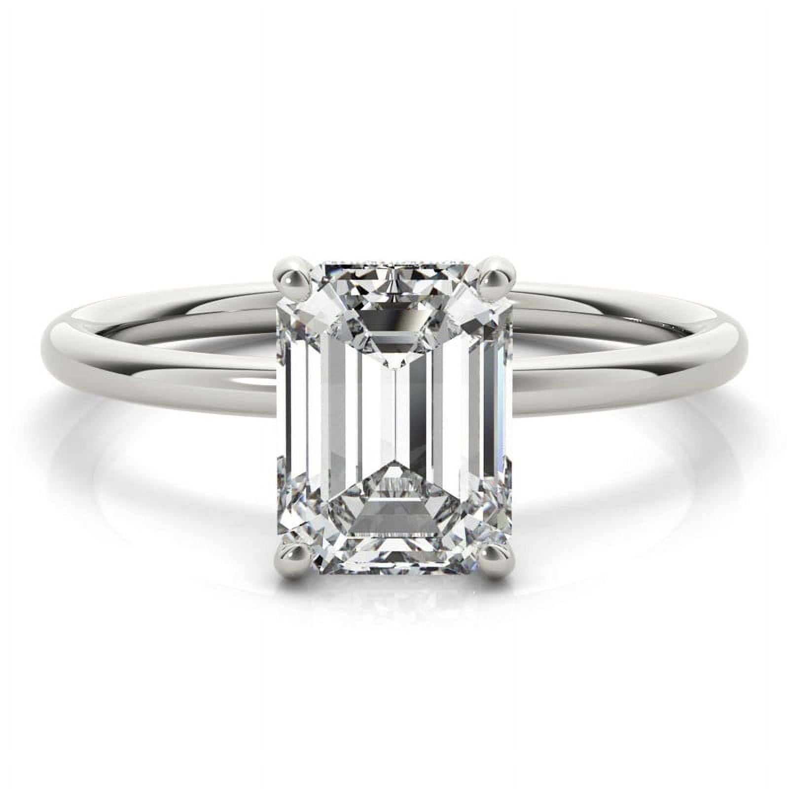 Elise Jewel 2.09 Ct Emerald Cut Lab Created Diamond Ring for Her - Made ...