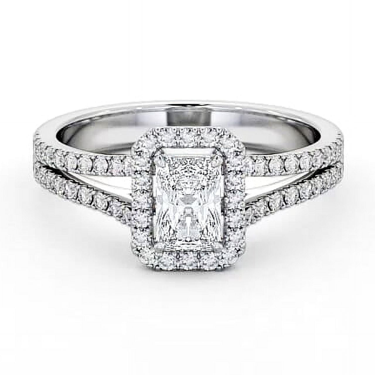 Elise Jewel 2.1 Ct Radiant Cut Excellent Diamond Engagement Ring - 14K ...