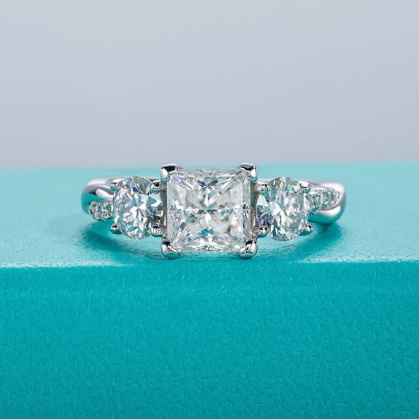 Elise Jewel 2.8 Ct Princess Cut Lab Created Diamond Anniversary Ring ...