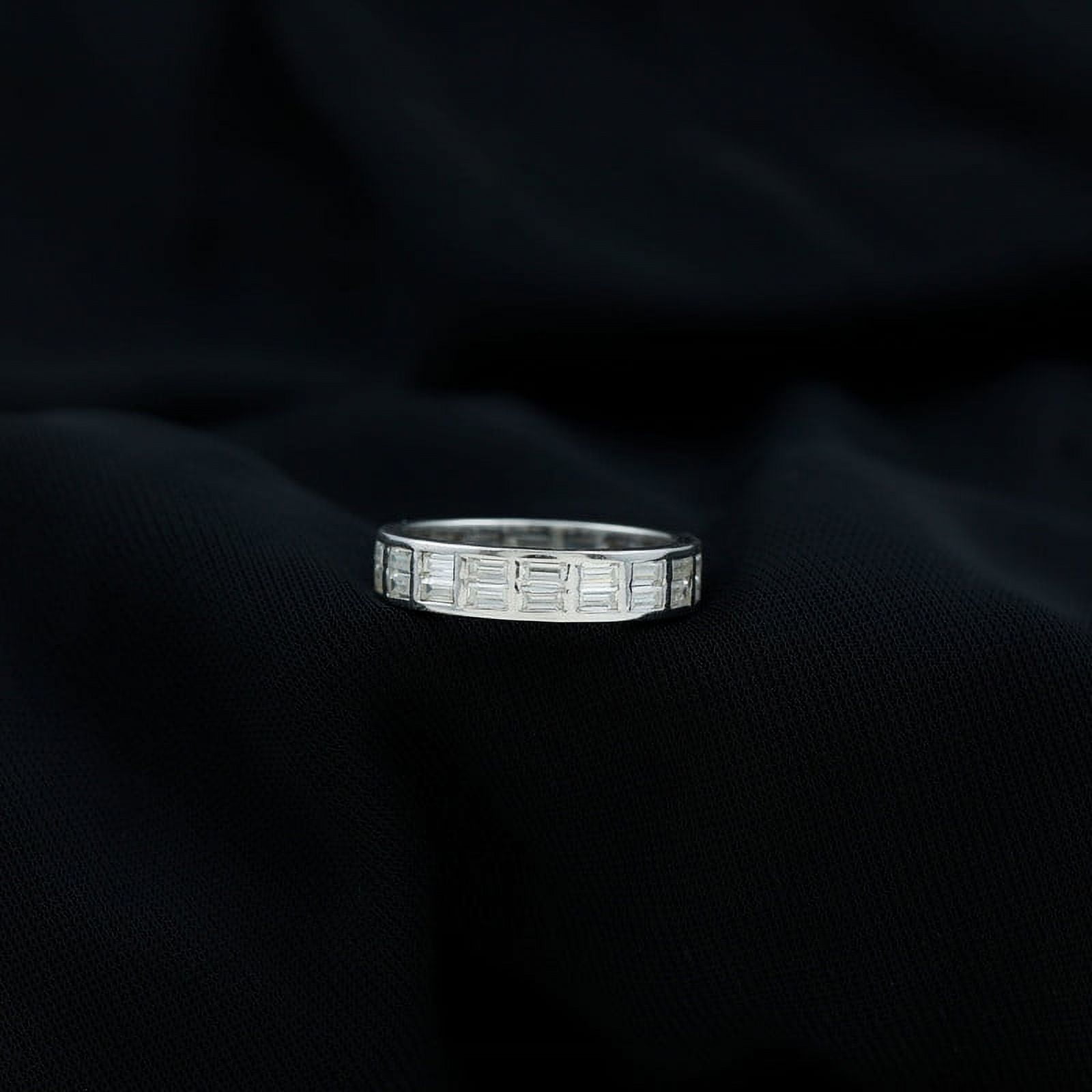 Elise Jewel 2.9 Ct VVS1/D Baguette Cut Wedding Band for Women's - 14K ...