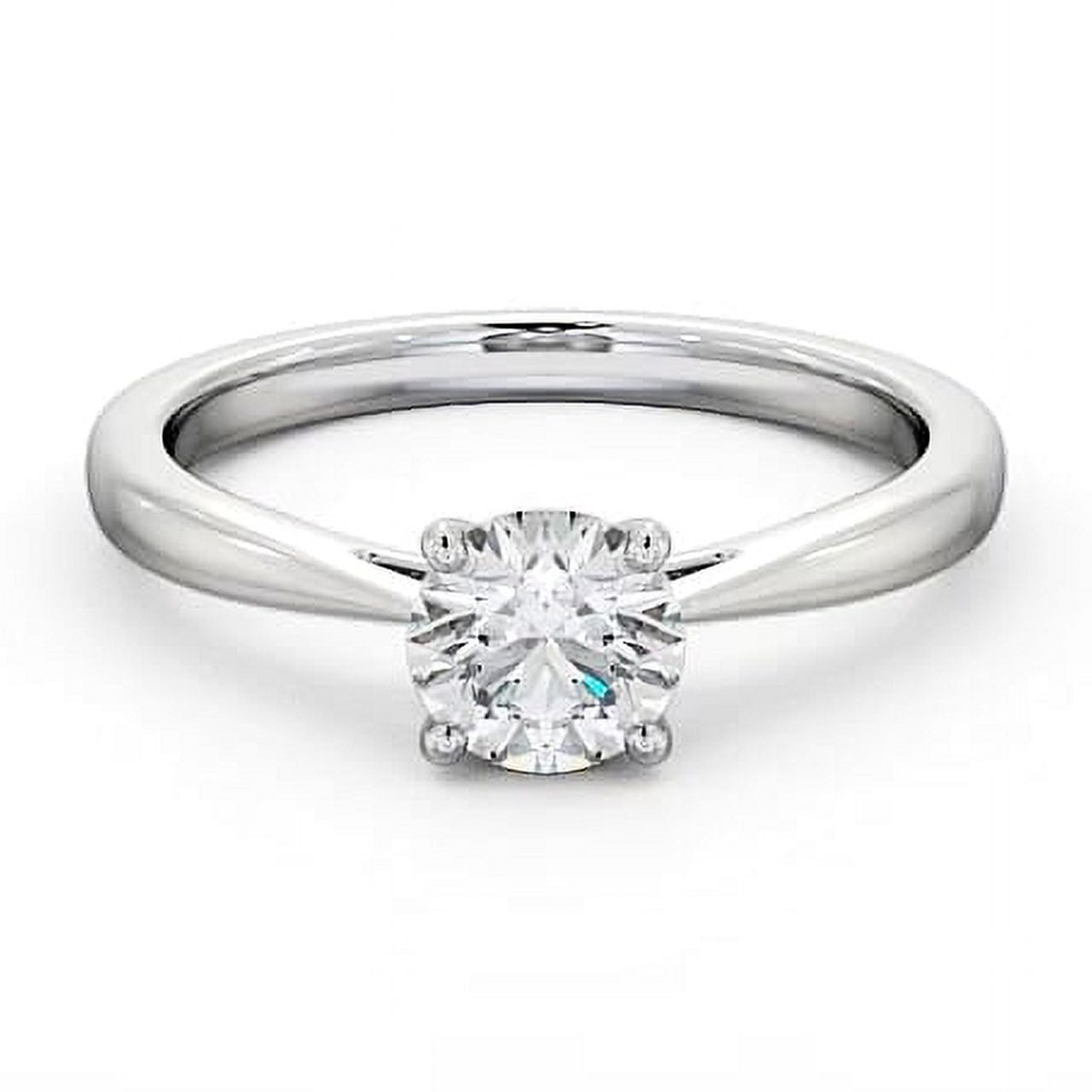 Elise Jewel 2 Ct Round Cut White Diamond Solitaire Ring for Her - Solitaire Engagement Sterling ...