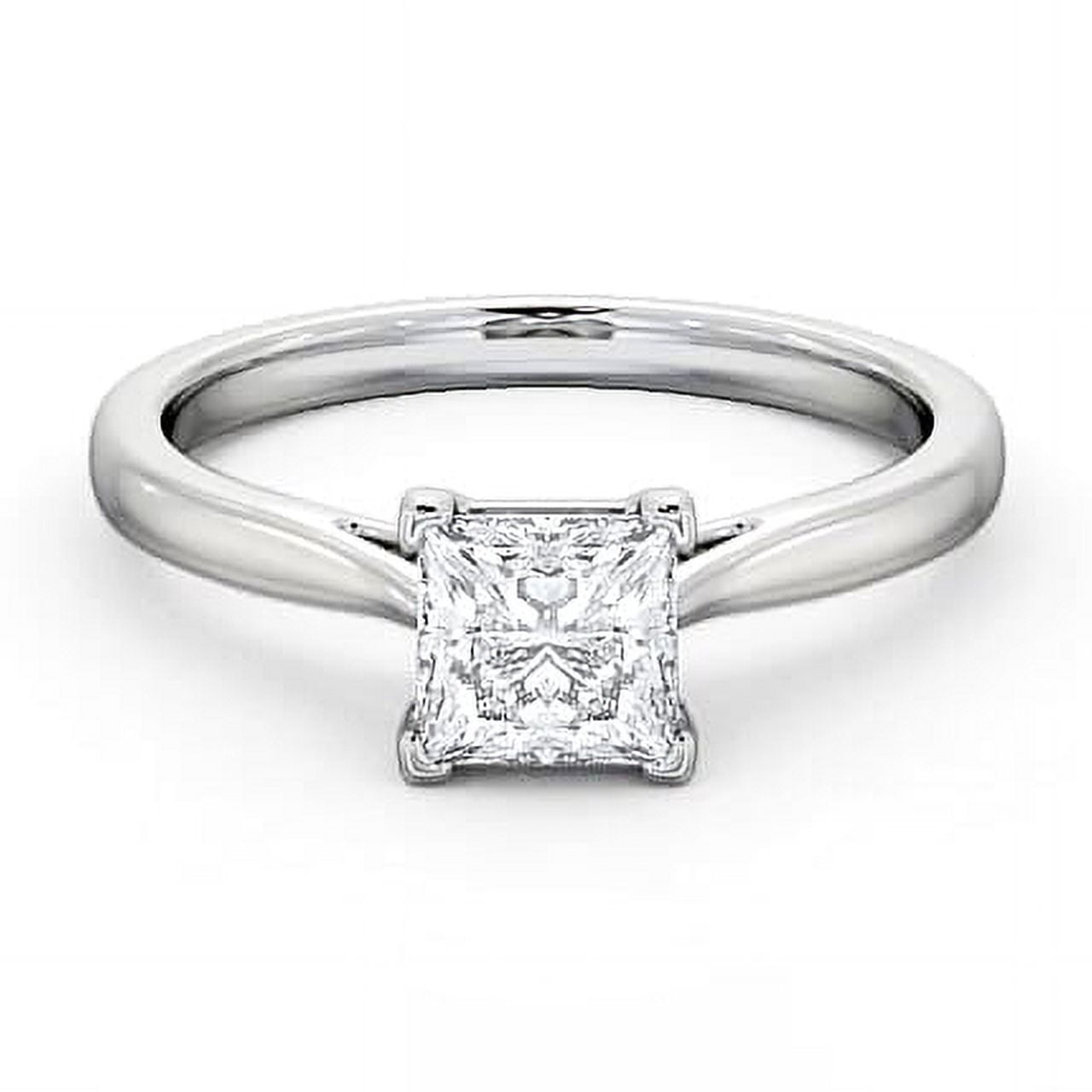 Elise Jewel 2 Ct Round Diamond Engagement Ring - 14K White Gold Plated ...