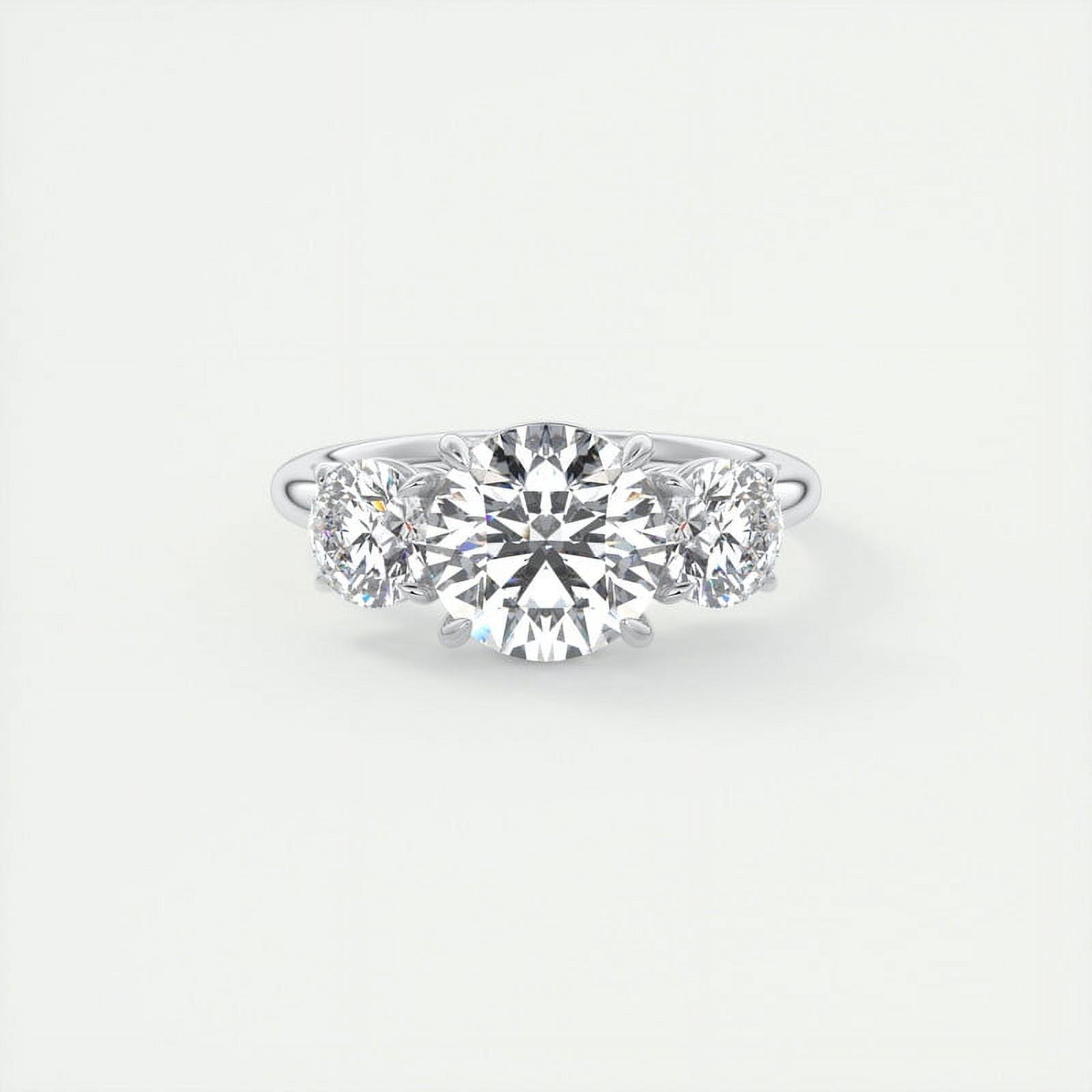 Elise Jewel Brilliant 1.9 Ct Round Cut Diamond Ring - 14K White Gold ...
