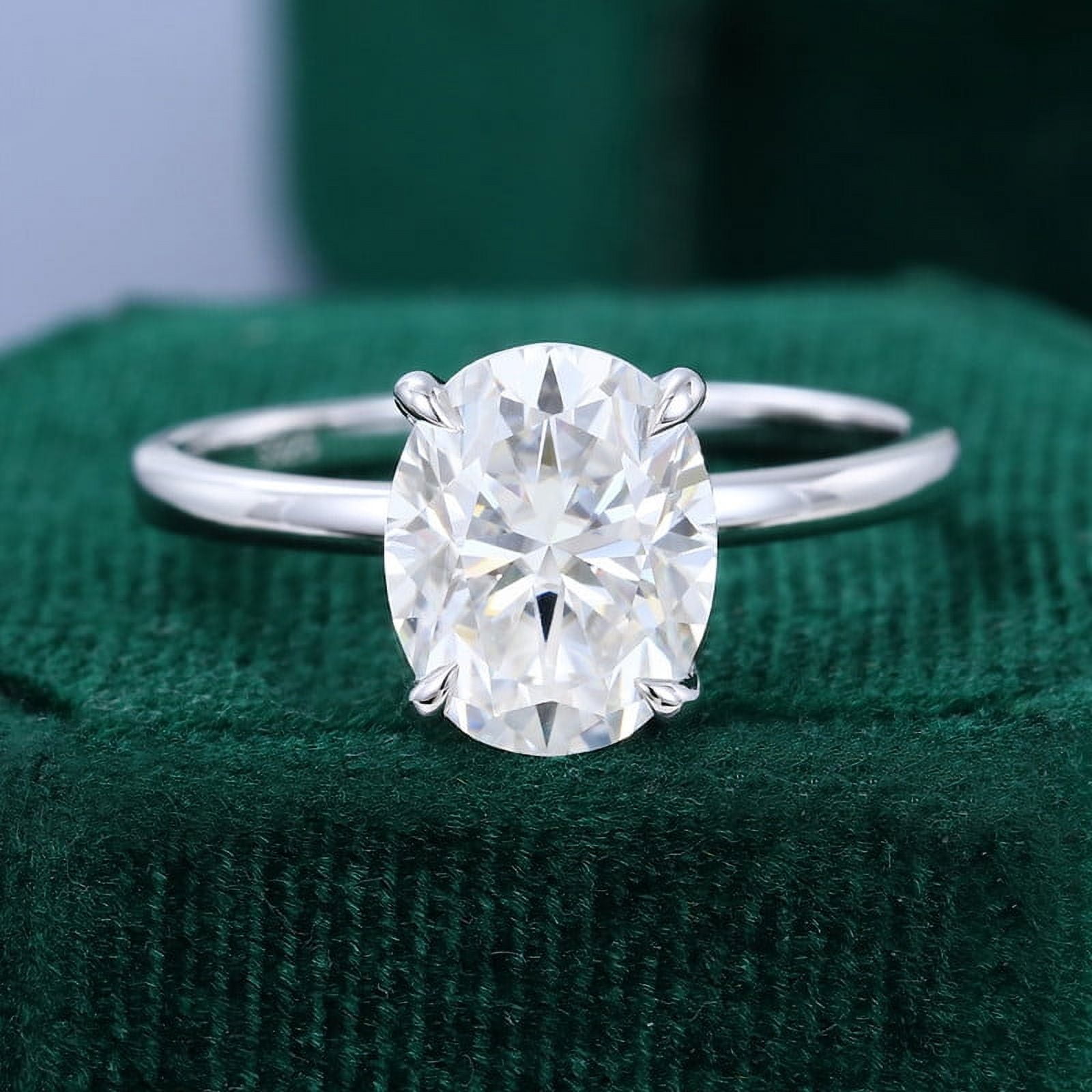 Elise Jewel Diamond solitaire Ring Lab Created - Oval Cut Excellent 2.1 ...
