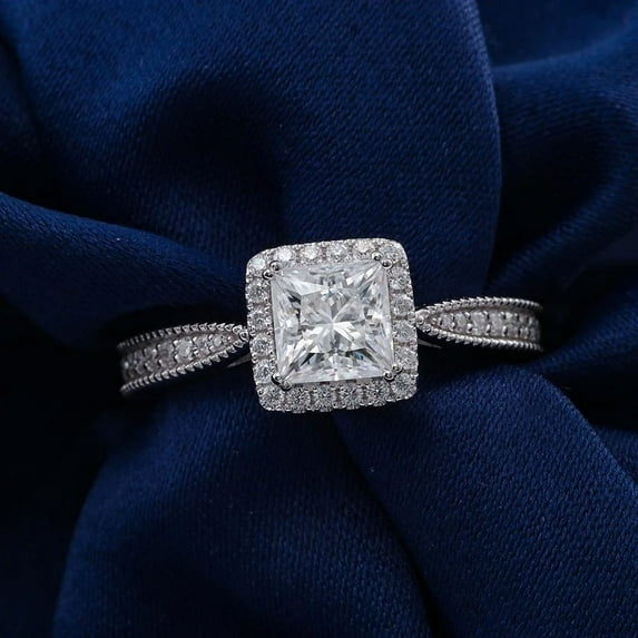 Elise Jewel Princess Cut Excellent 1.8 Ct Diamond Ring For Women's ...