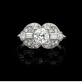 Elise Jewel Round Cut 1.6 Ct Diamond Rings - 14K White Gold Plated ...