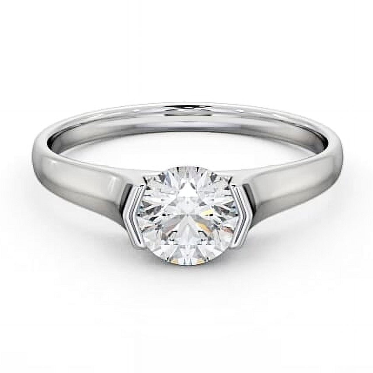 Elise Jewel Round Cut 1.9 Ct Diamond Rings - 14K White Gold Plated ...