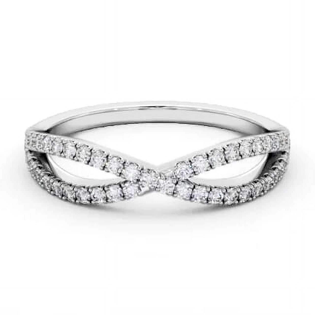 Elise Jewel Solitaire 0.4 Ct White Round Cut Diamond Ring - 14K White ...