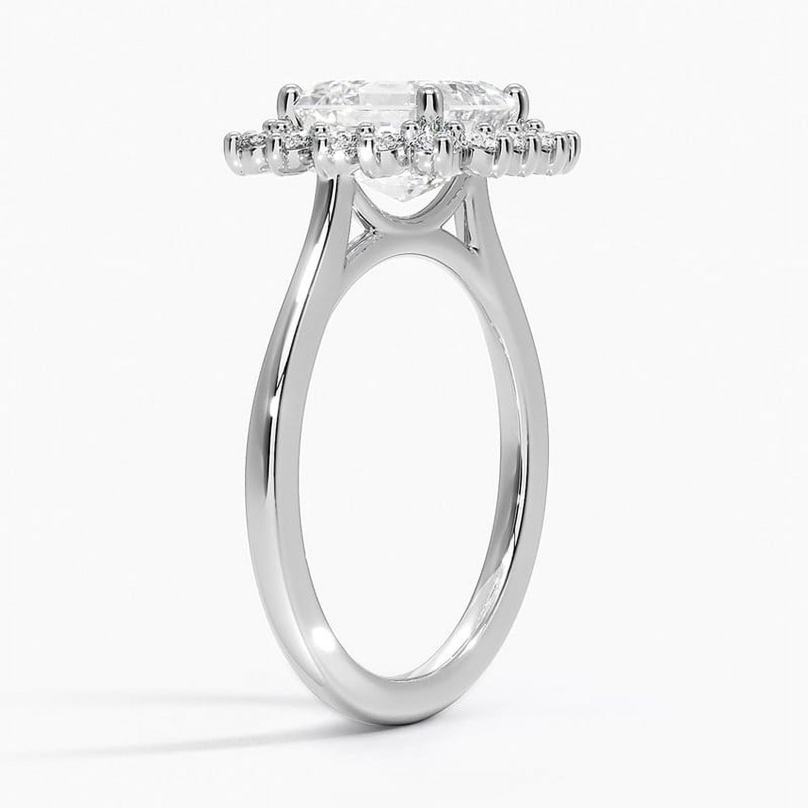 Elise Jewel White Gold Over 14K Silver 1.92 Ct Asscher Cut Diamond Ring ...