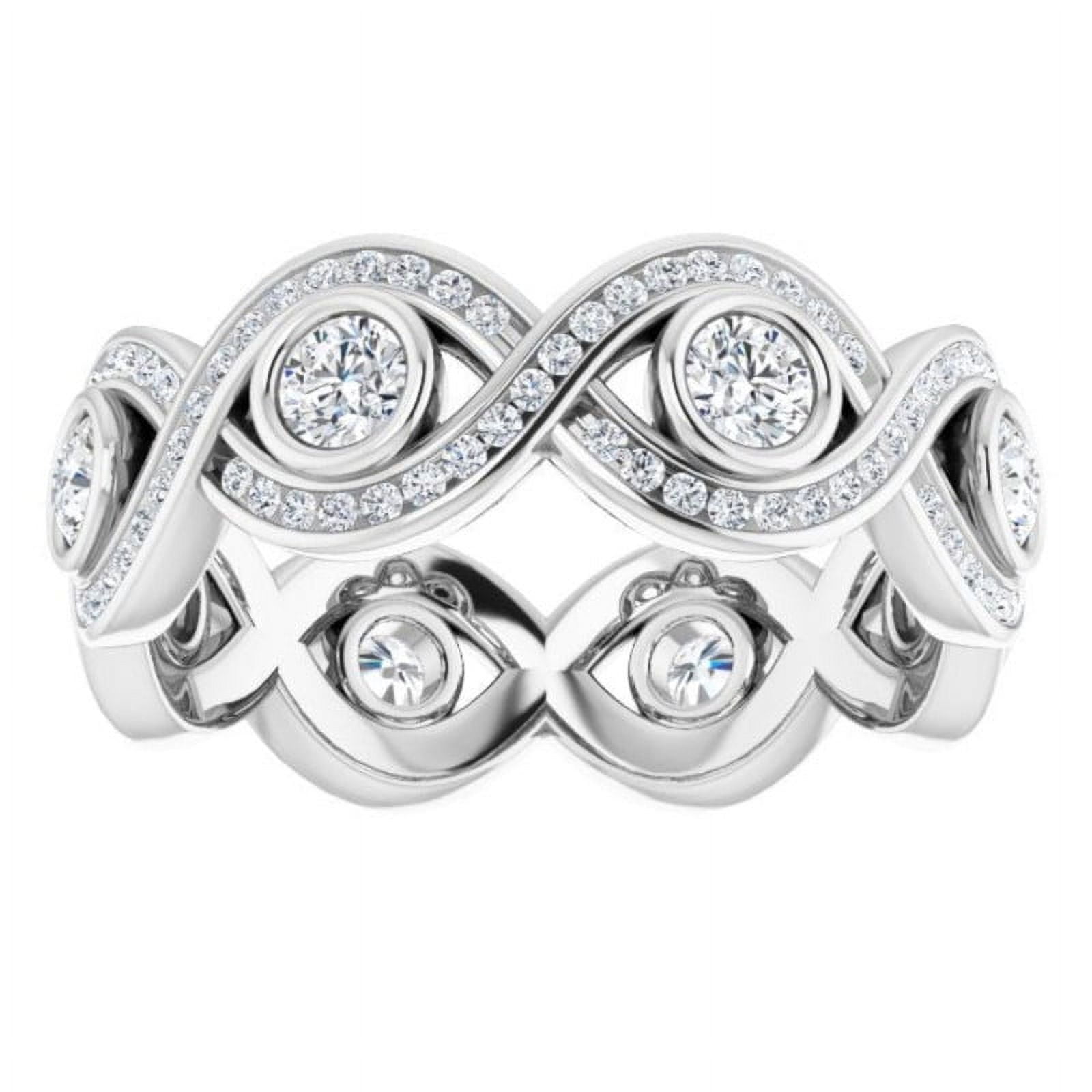 Elise Jewelry 1.05 Ct Round Brilliant Cut Moissanite Ring Infinity ...