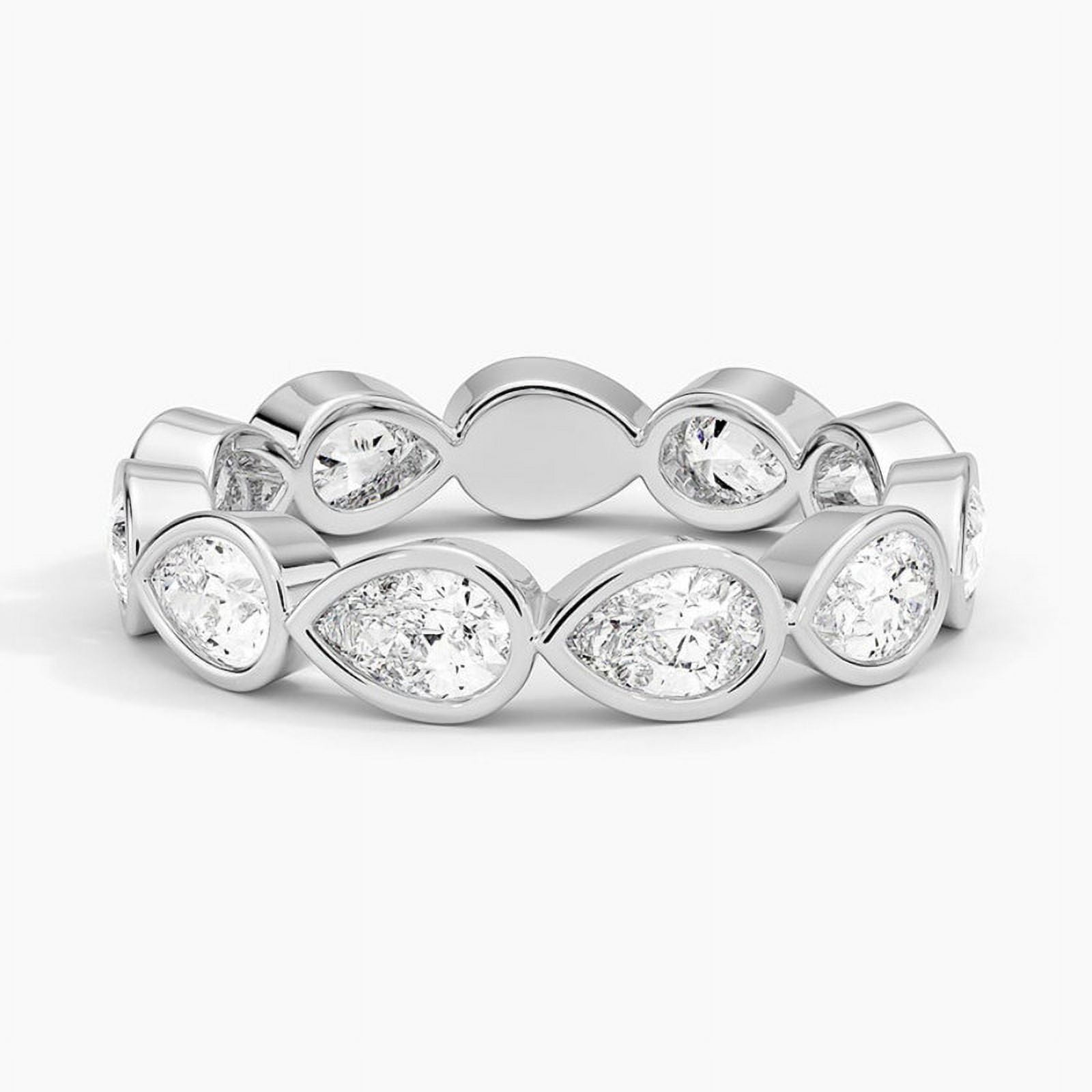 Elise Jewelry 1.3 Ct Pear Cut Moissanite Ring - Bezel Set Over Shank ...