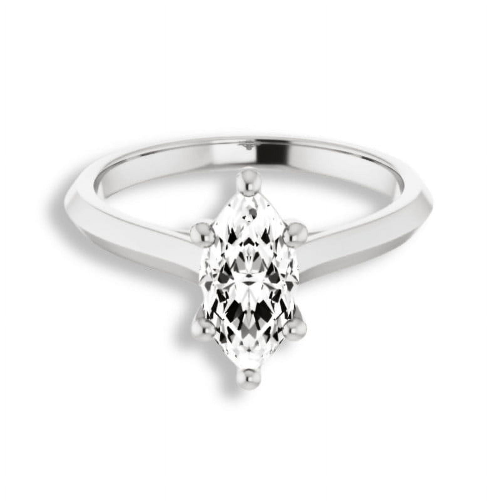 Elise Jewelry 1.81 Ct Lab Created Moissanite Engagement Ring - Pear Cut in Stamped 14K White ...