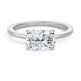 Elise Jewelry 14K White Gold Pated 1.8 Ct Cushion Cut Moissanite Ring ...