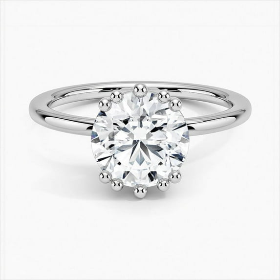 Elise Jewelry 14K White Gold Pated 1.91 Ct Round Brilliant Cut ...