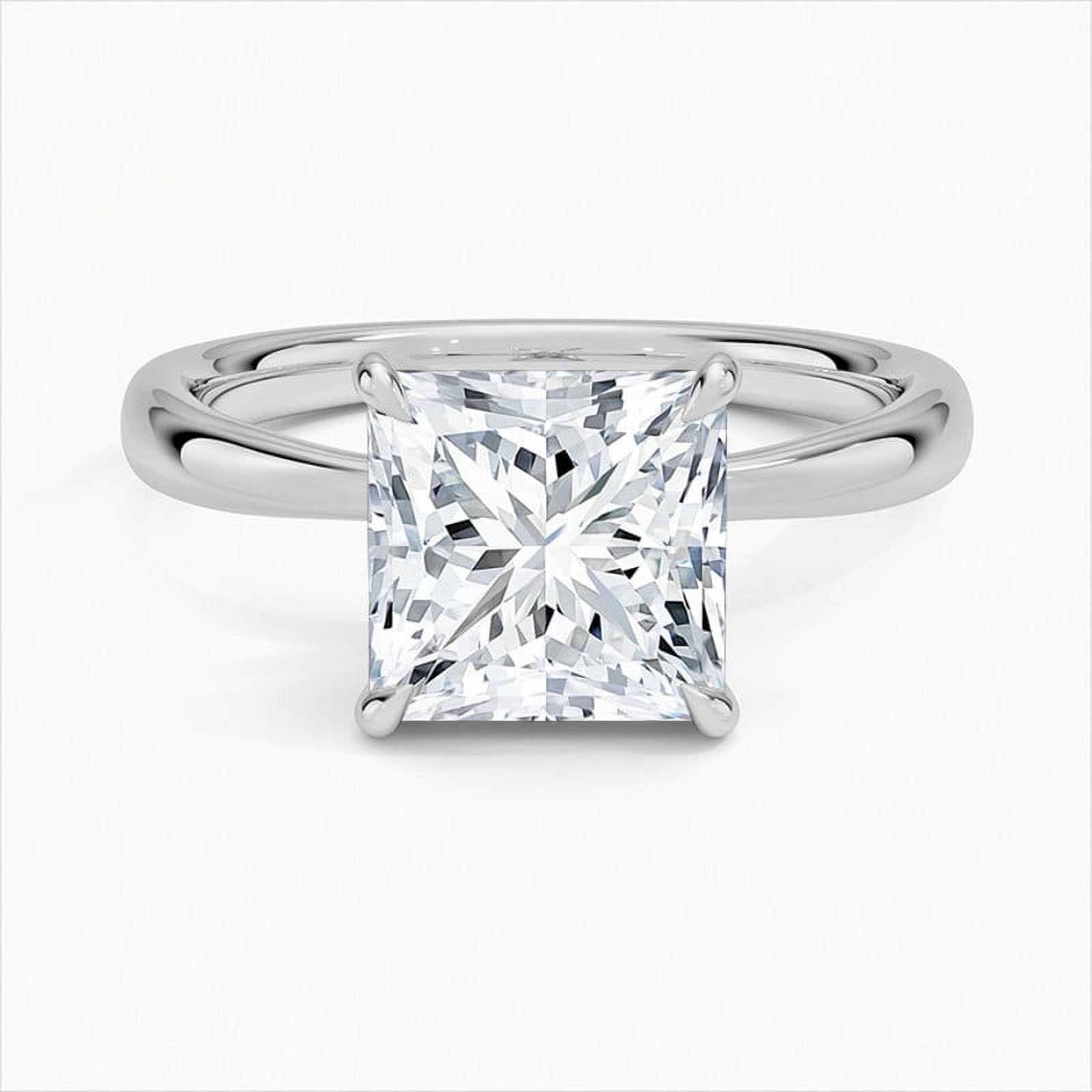Elise Jewelry 14K White Gold Pated 2.05 Ct VVS1/E-F Princess Cut ...