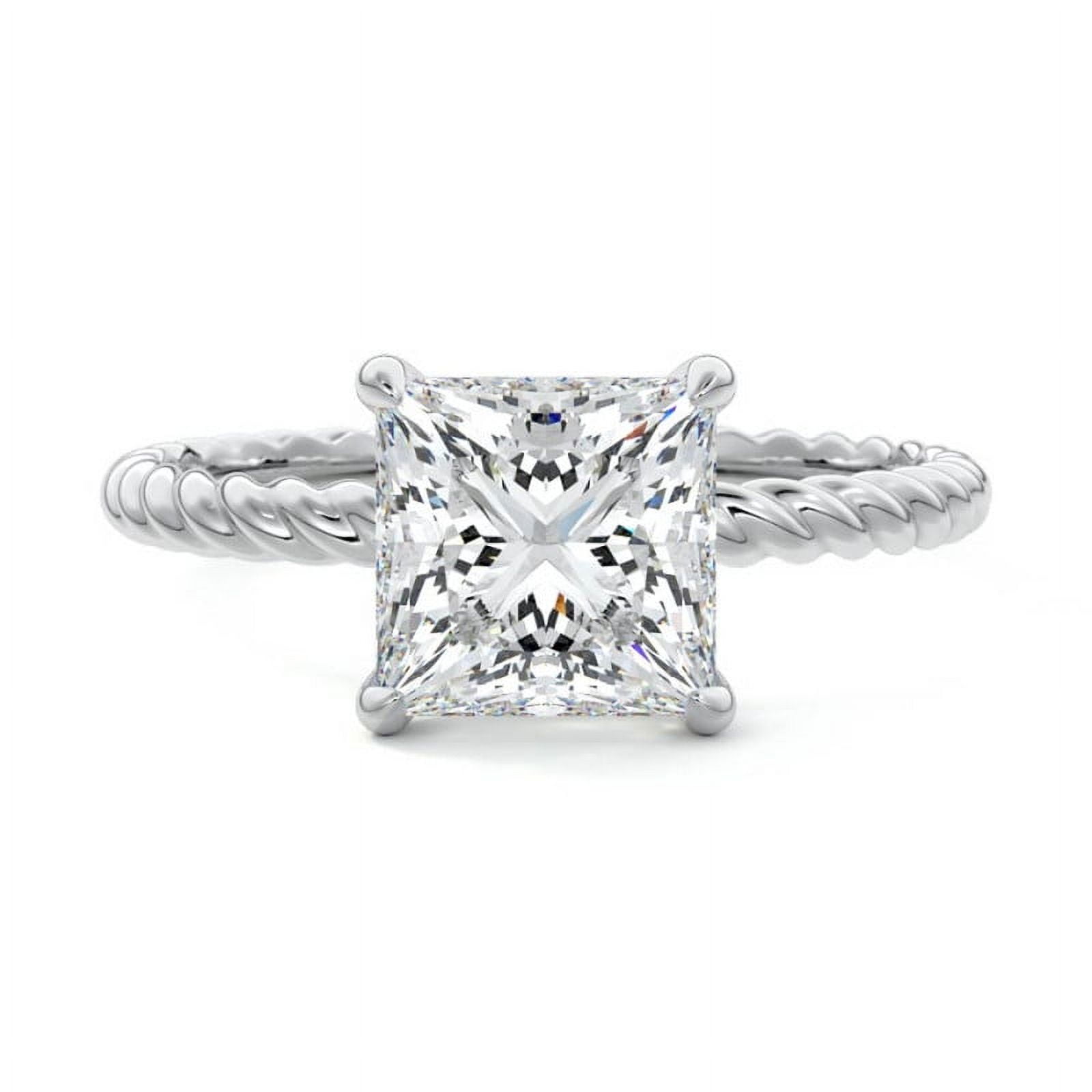 Elise Jewelry 14K White Gold Plated Engagement Ring - 1.79 Ct Princess ...