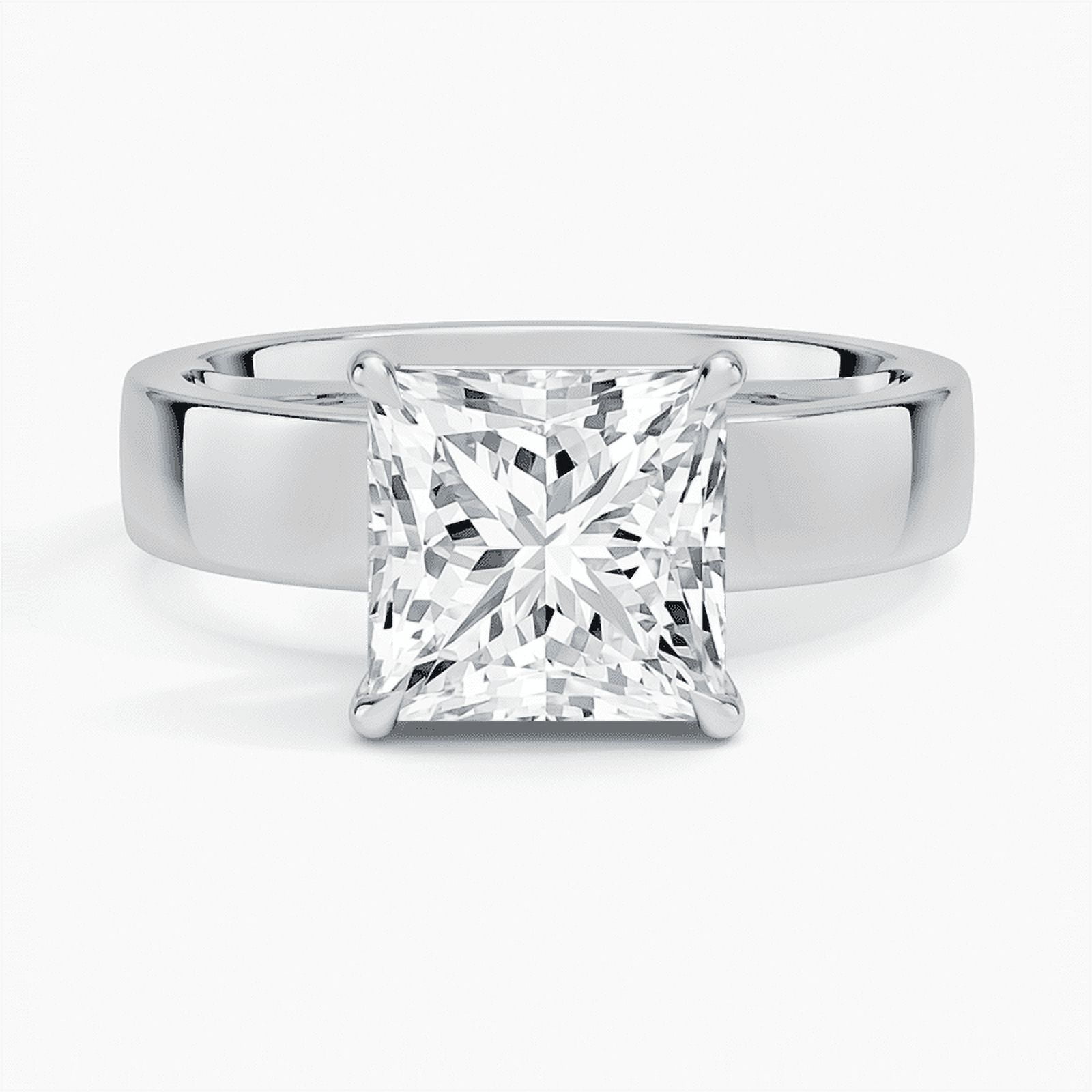 Elise Jewelry 14K White Gold Plated Rings - 1.99 Ct Princess Cut Silver ...
