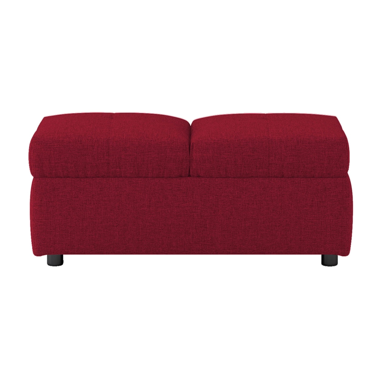 Elista Red Tufted Storage Ottoman - Walmart.com