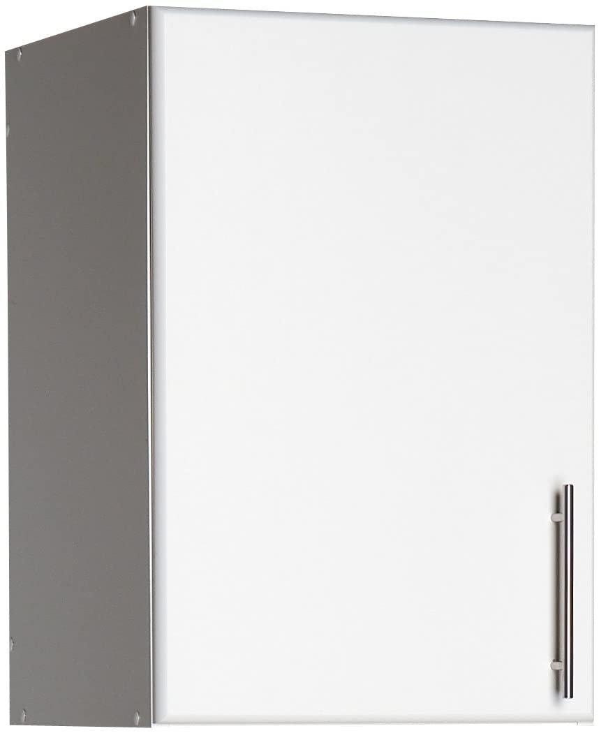 Elite 16" Wall Cabinet, White Storage Cabinet with 1 Adjustable Shelves ...