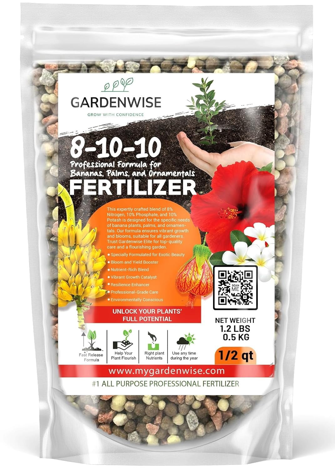 Elite 8-10-10 Professional Fertilizer for Banana, Flowering, and Fruit ...