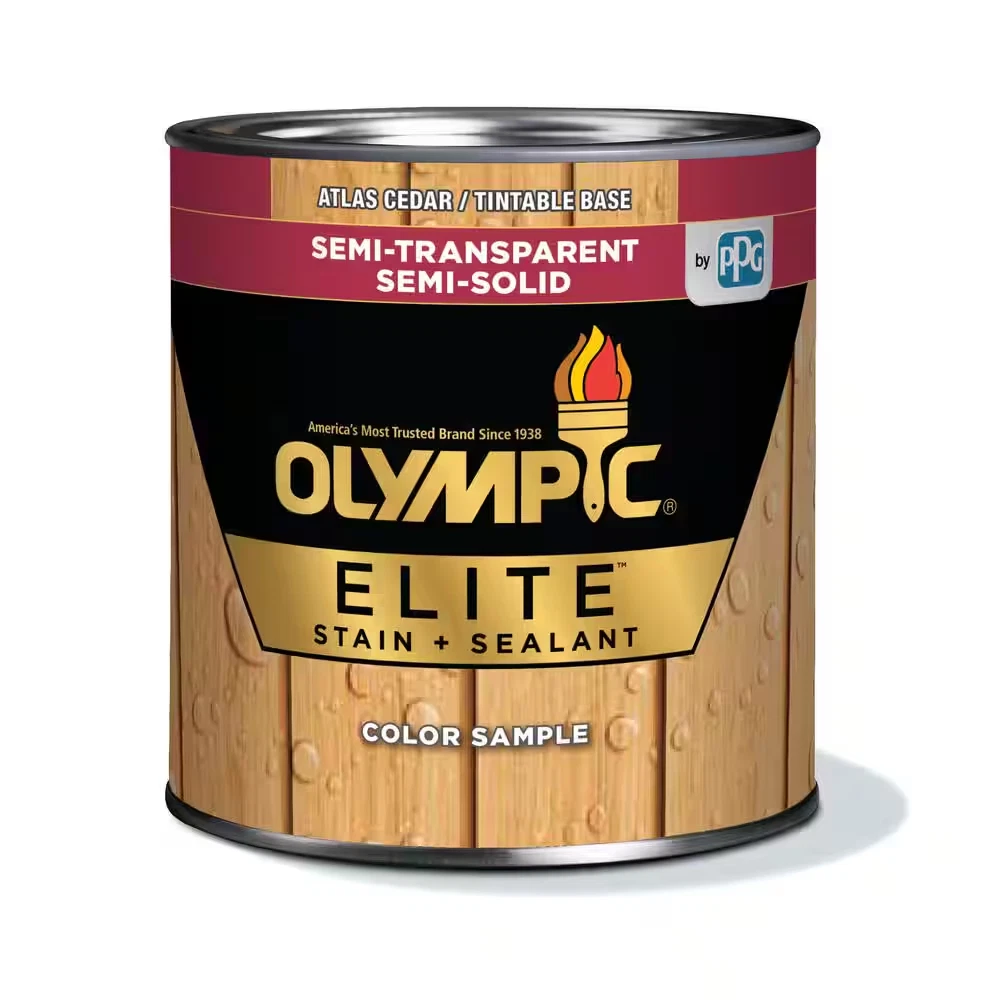 Elite 8 Oz. Atlas Cedar Semi-Transparent Stain And Sealant In One Low ...