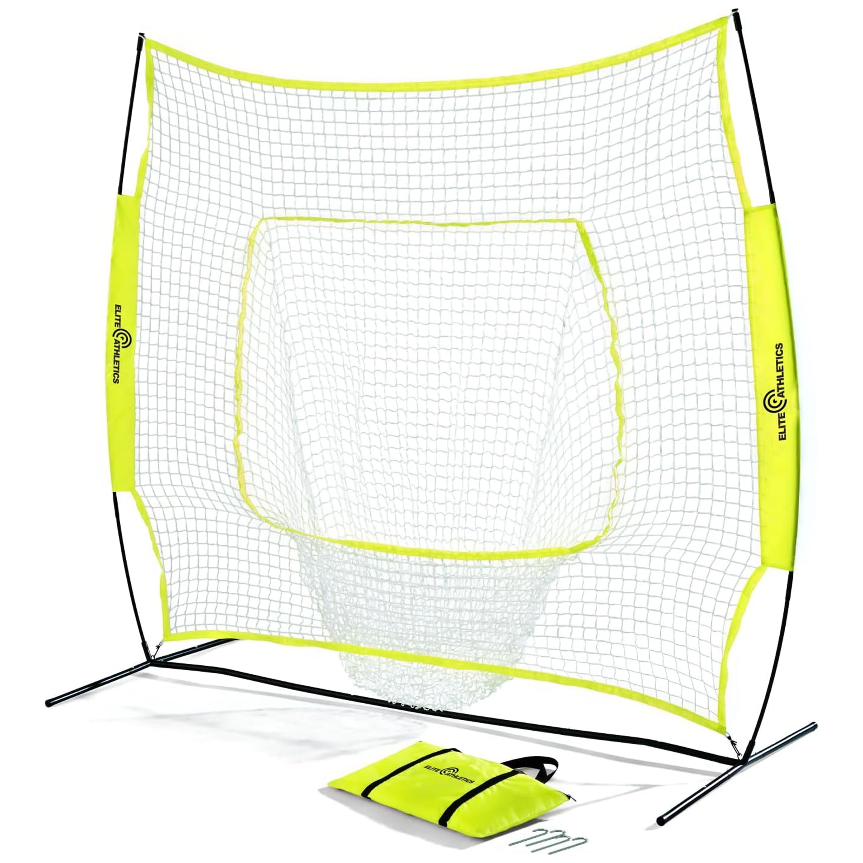 Elite Athletics 7' x 7' Baseball Softball Hitting Pitching Net with ...