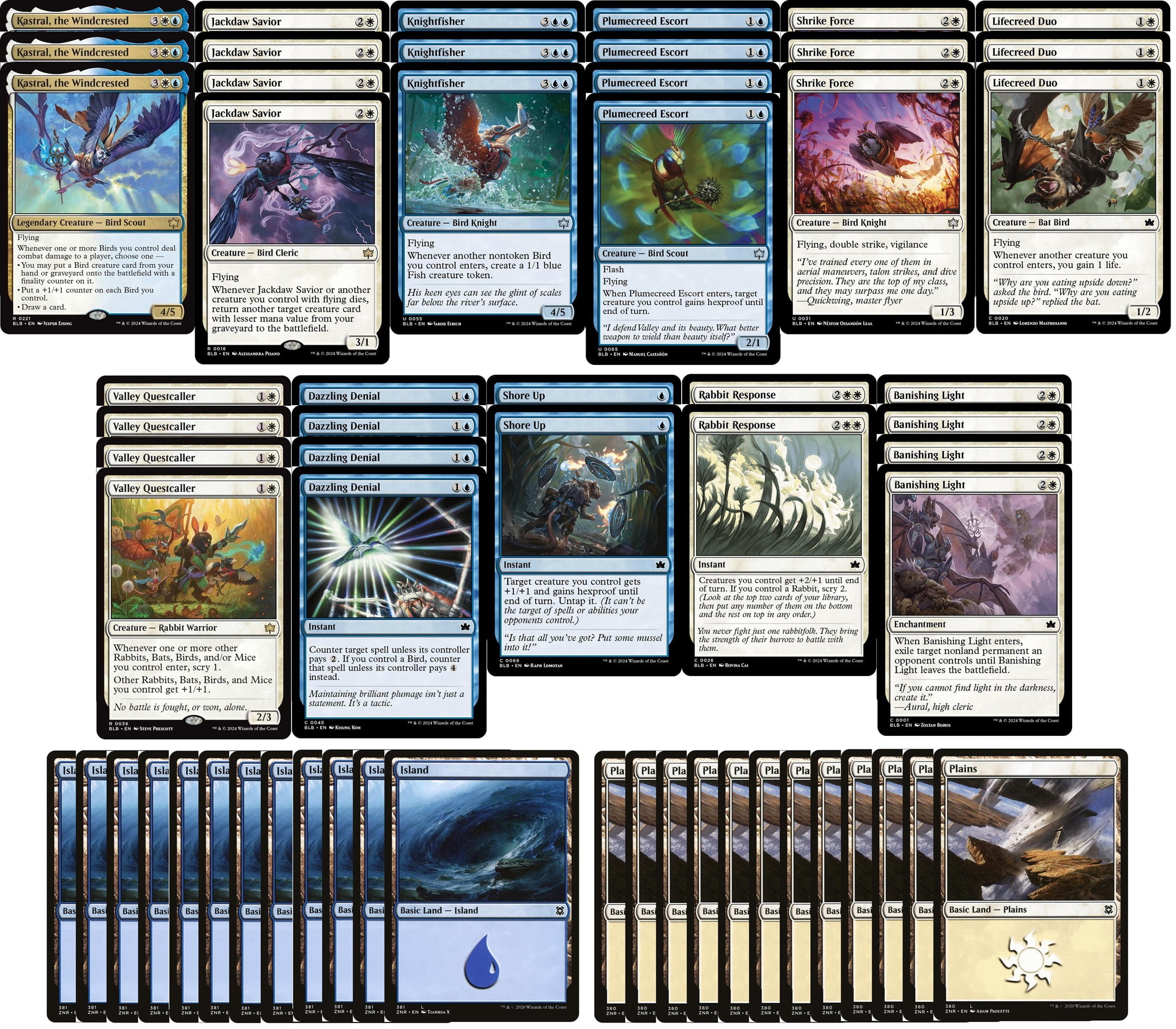 Elite Azorius Bird Deck - Blue White - Flying - Powerful - 60 Card - MTG NM/M!! - Walmart.com