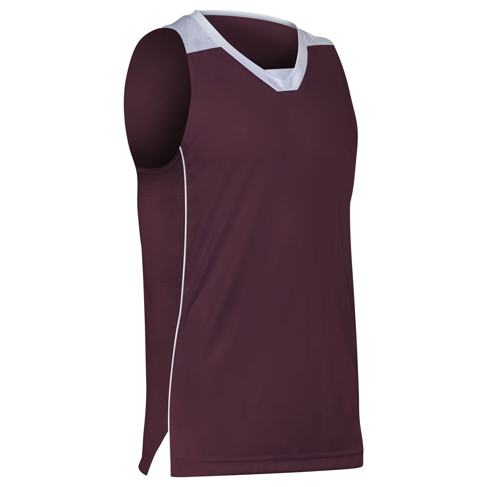 Champro BBJ23 Elite Basketball Jersey - Maroon White - Walmart.com