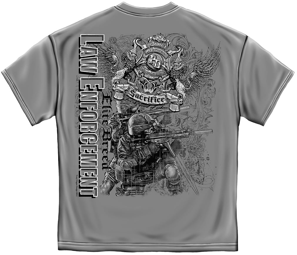 Elite Breed Elite Gray Law Enforcement Law Enforcement 100% Cotton ...