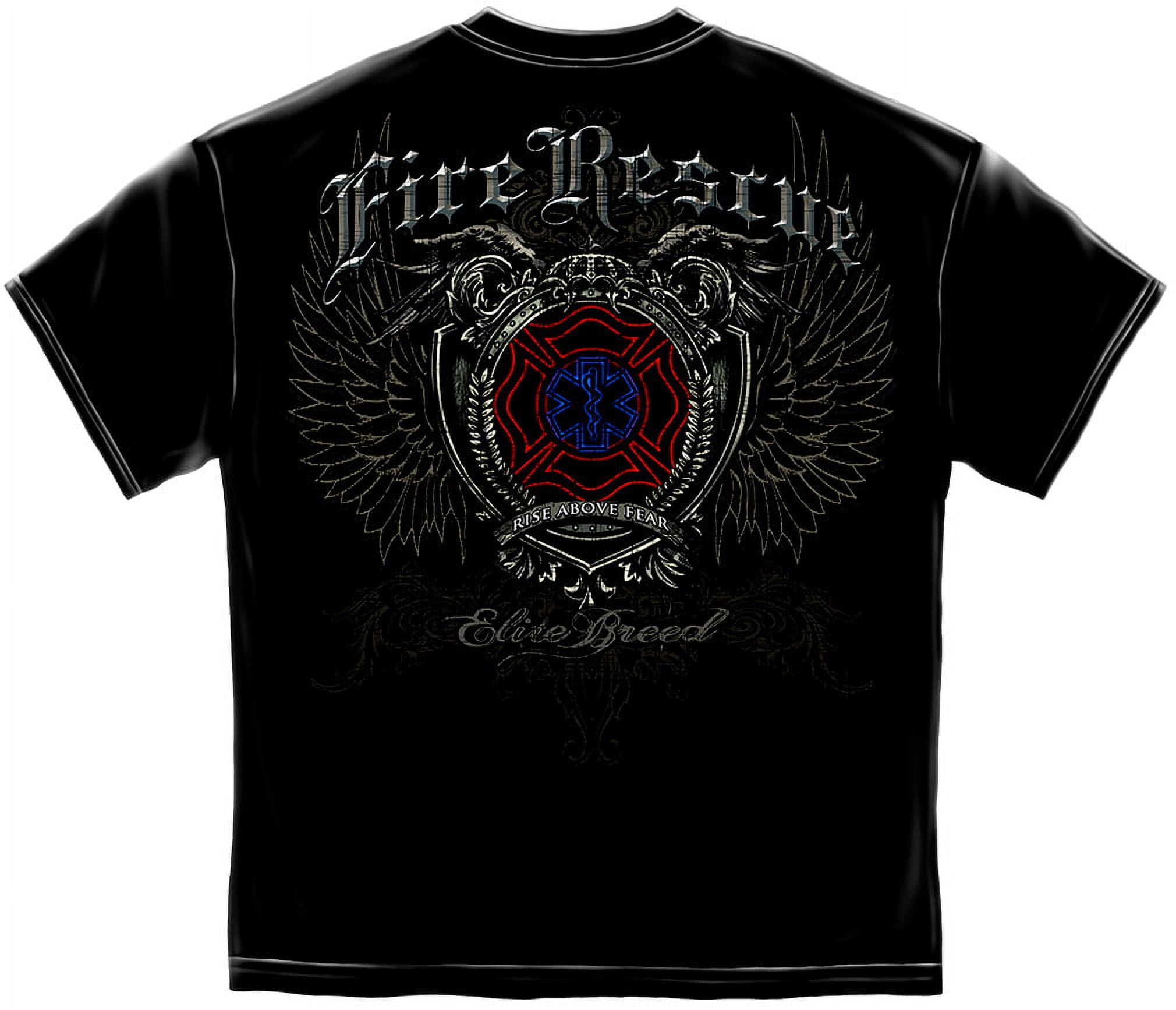 Elite Breed Firefighter Fire Rescue T-shirt by , Black - Walmart.com