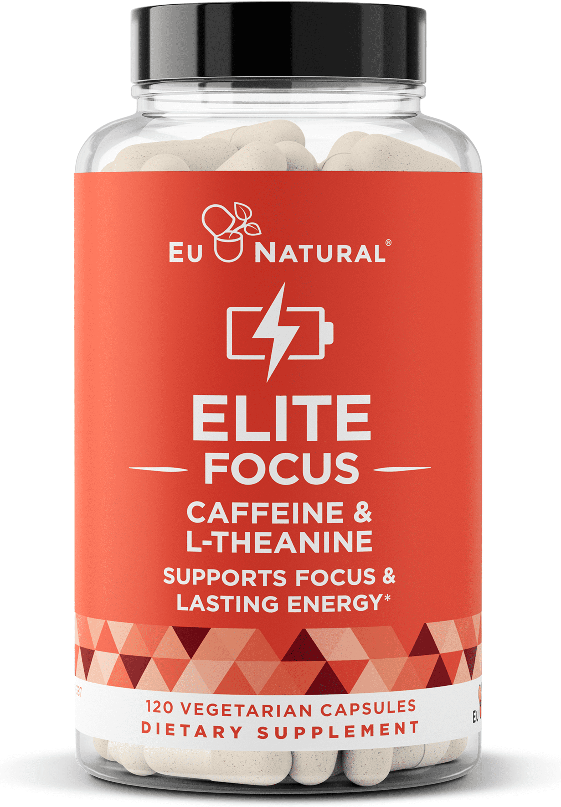 Elite Caffeine with L-Theanine - Jitter-Free Focused Energy Pills ...