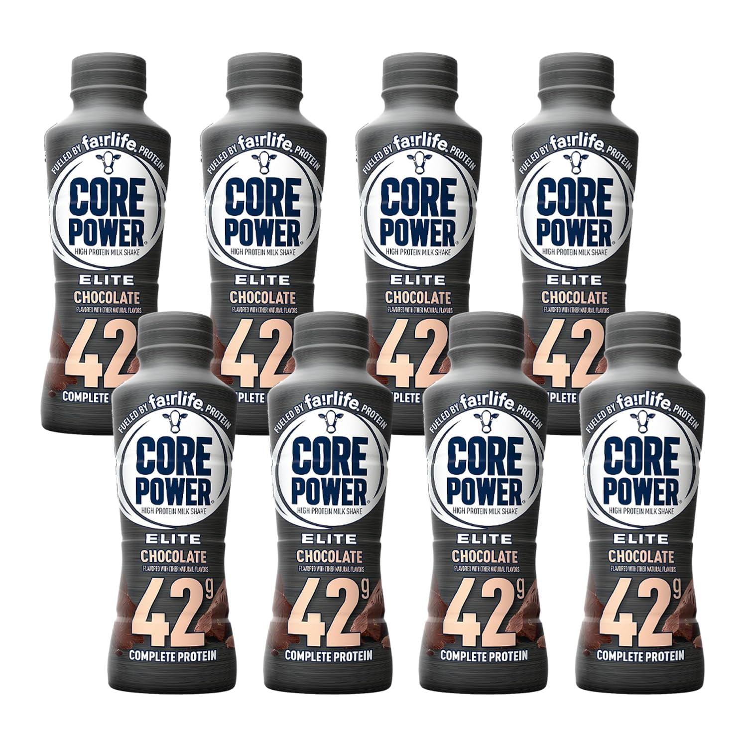 Elite Chocolate (8 Pack) High Protein Milk Shakes 42g - 14 Fl Oz ...